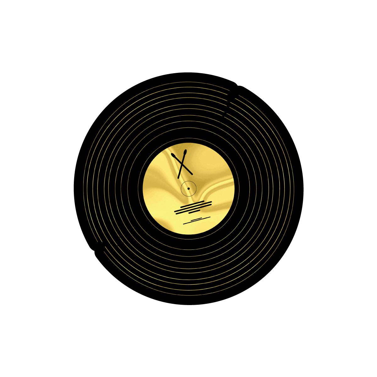 Die cut gold stickers – Customskins