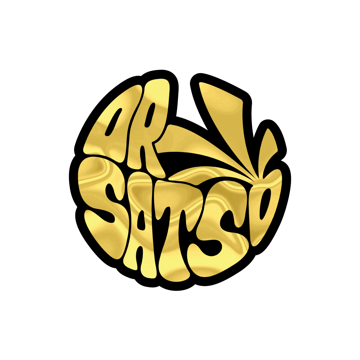 Die cut gold stickers – Customskins